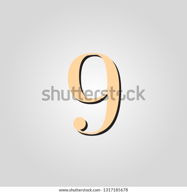 Number Nine Cream Stock Vector (Royalty Free) 1317185678 | Shutterstock