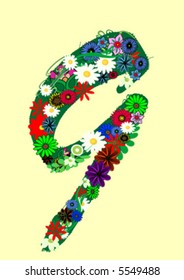 Number Nine Flowers Stock Vector (Royalty Free) 5549488 | Shutterstock