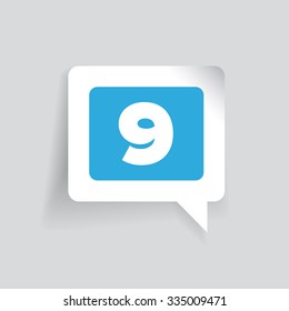 Number Nine Label Vector Blue: เวกเตอร์สต็อก (ปลอดค่าลิขสิทธิ์ ...