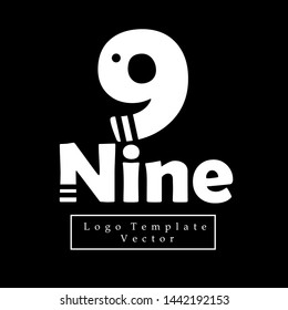 Number Nine Logo Template 9 Logo Stock Vector (Royalty Free) 1442192153 ...