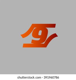 Number Nine Logologo 9 Vector Template Stock Vector (Royalty Free ...