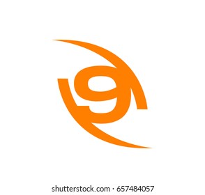 Number Nine Logologo 9 Vector Template Stock Vector (Royalty Free ...