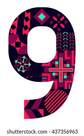 Number Nine My Collection Stock Vector (Royalty Free) 437356963 ...