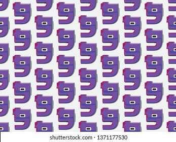 Number Nine On White Background Stock Vector (Royalty Free) 1371177530 ...