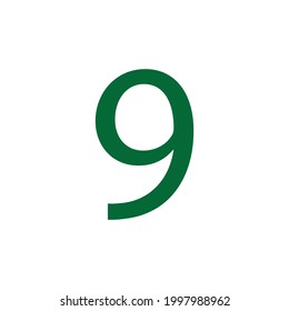 Number Nine Simple Clip Art Vector Stock Vector (Royalty Free ...