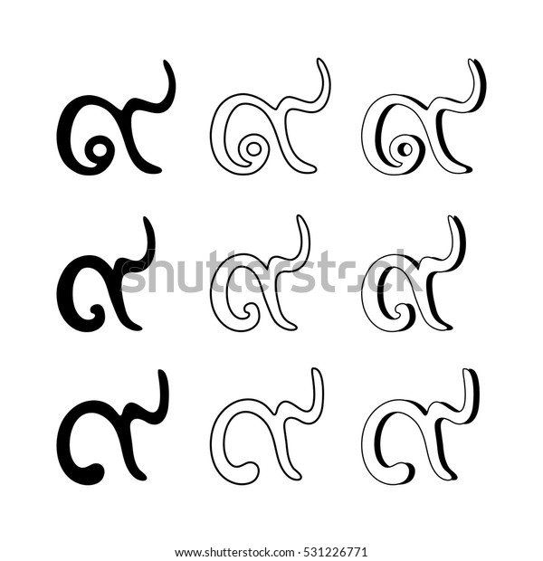 Number Nine Thai Vector King Rama Stock Vector (Royalty Free) 531226771 ...