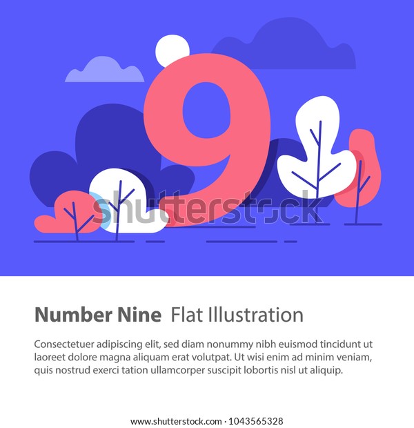 Number Nine Top Chart Concept Sequential Stock Vector (Royalty Free ...