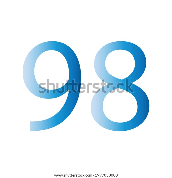 Number Ninety Eight Simple Clip Art Stock Vector (Royalty Free ...
