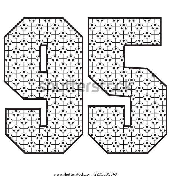 Number Ninety Five Soccer Ball Pattern Stock Vector (Royalty Free ...