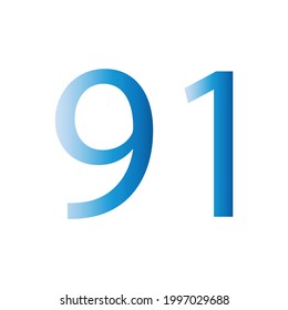 Number Ninety One Simple Clip Art Stock Vector (Royalty Free ...
