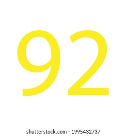 Number Ninety Two Simple Clip Art Stock Vector (Royalty Free ...