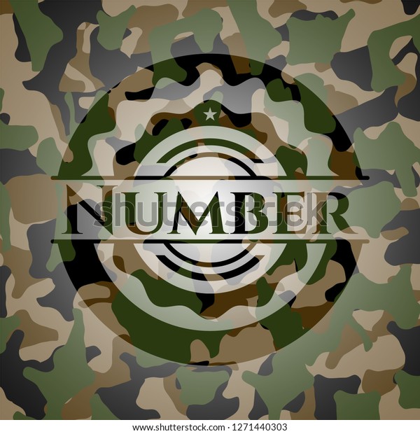 Number On Camouflaged Texture Stock Vector (Royalty Free) 1271440303 ...