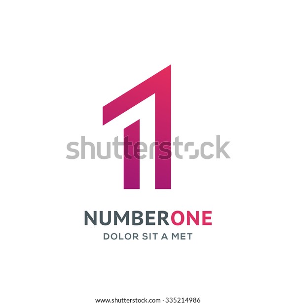 Numéro 1 1 icône logo éléments : image vectorielle de stock (libre de ...