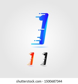 Number One 1 Speed Logo Fast Stock Vector (Royalty Free) 1500687344 ...