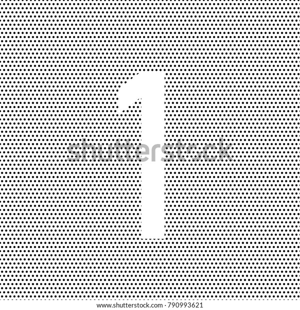 Number One 1 White Color On Stock Vector (Royalty Free) 790993621 ...