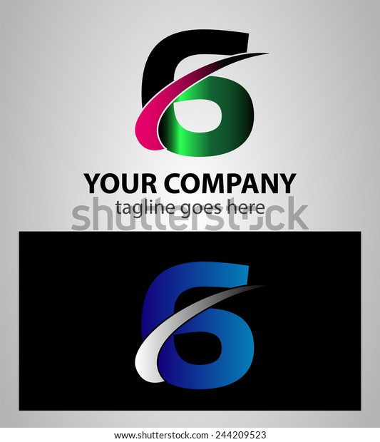 Number One 6 Logo Icon Design Stock Vector (Royalty Free) 244209523 ...