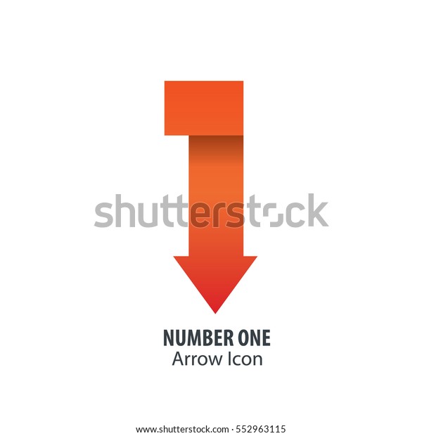 Number One Arrow Icon Logo Stock Vector (Royalty Free) 552963115 ...