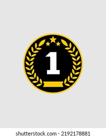 Number One Award Vector Design Logo Stock Vector (Royalty Free ...