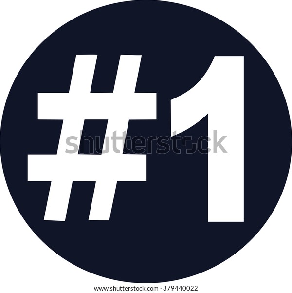 Number One Black Circle Winner Stock Vector (Royalty Free) 379440022 ...