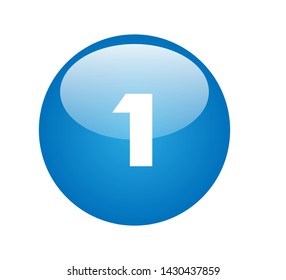 Number One Blue Circle Stock Vector (Royalty Free) 1430437859 ...
