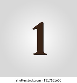 Number One Brown Stock Vector (Royalty Free) 1317181658 | Shutterstock