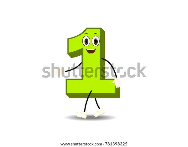 Number One Cartoon Vector Image: vector de stock (libre de regalías ...