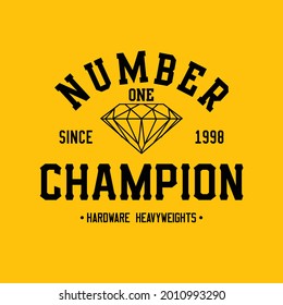 Number One Champion Design Print T Stock Vector (Royalty Free ...