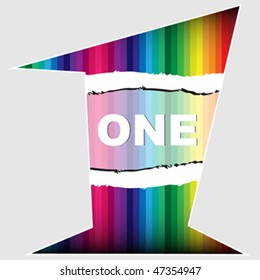 Number One Colorful Texture Stock Vector (Royalty Free) 47354947 ...