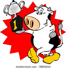 Number One Cow Stock Vector (Royalty Free) 78092014 | Shutterstock