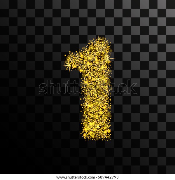 Number One Gold Glitter Sparkle Vector Stock Vector (Royalty Free ...