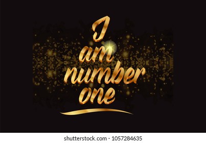 Number One Gold Word Text Sparkle Stock Vector (Royalty Free ...