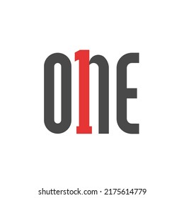 Number One Letter Logo Design Template Stock Vector (Royalty Free ...