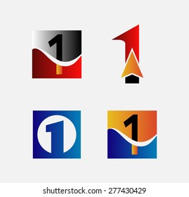 Number One Logo Set Stock Vector (Royalty Free) 277430429 | Shutterstock
