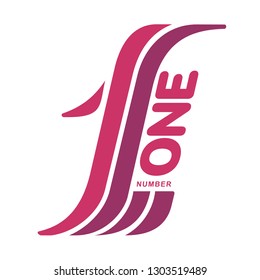 Number One Logo Templates Monochrome Graphic Stock Vector (Royalty Free ...