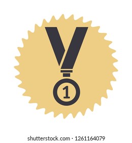 Number One Medal Stock Vector (Royalty Free) 1261164079 | Shutterstock