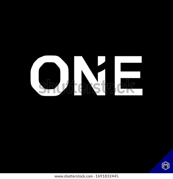 Number One Negative Space Logo Concept Stock Vector (Royalty Free ...