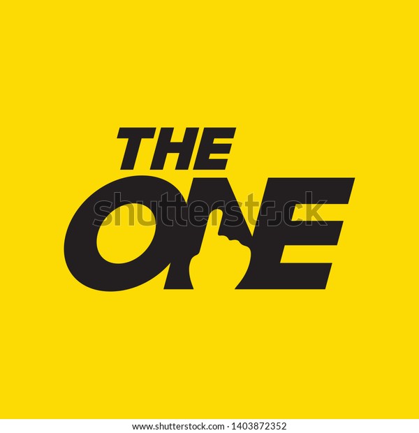 Number One Negative Space Symbol Concept Stock Vector (Royalty Free ...