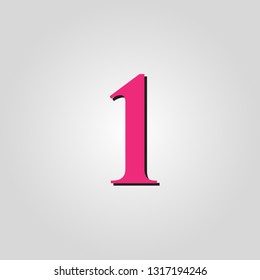 Number One Pink Stock Vector (Royalty Free) 1317194246 | Shutterstock