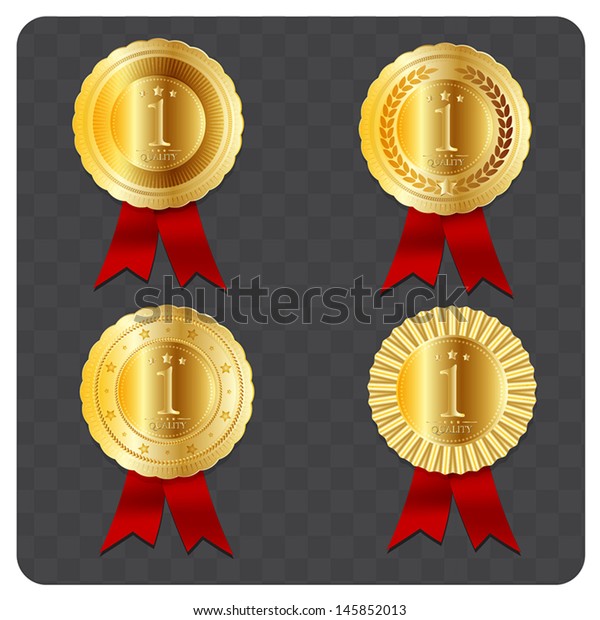 Number One Sign Vector Golden Stock Vector (Royalty Free) 145852013 ...