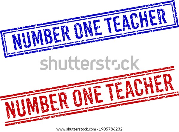 Number One Teacher Seal Overlays Grunge Stock Vector (Royalty Free ...