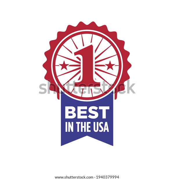 Number One Usa Vector Badge Your Stock Vector (Royalty Free) 1940379994 ...