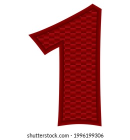 Number One Vector Illustration Red Number Stock Vector (Royalty Free ...