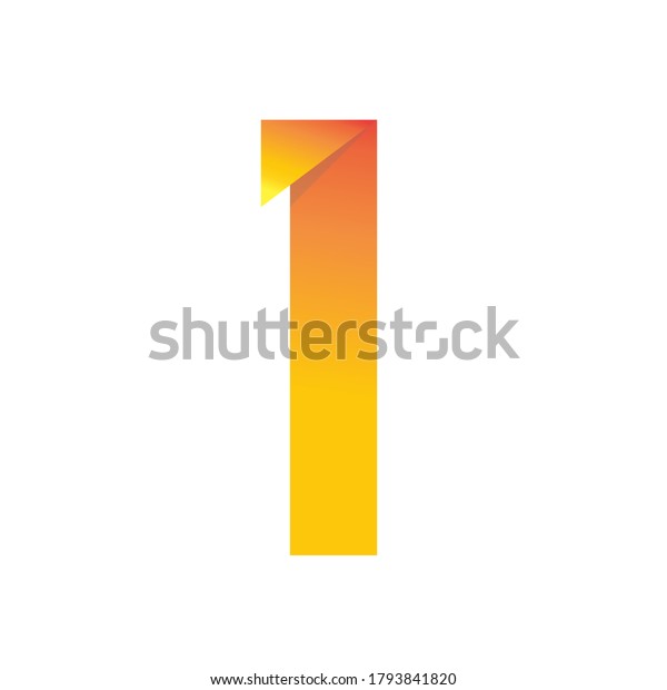 Number One White Background Poster Brochure Stock Vector (Royalty Free ...