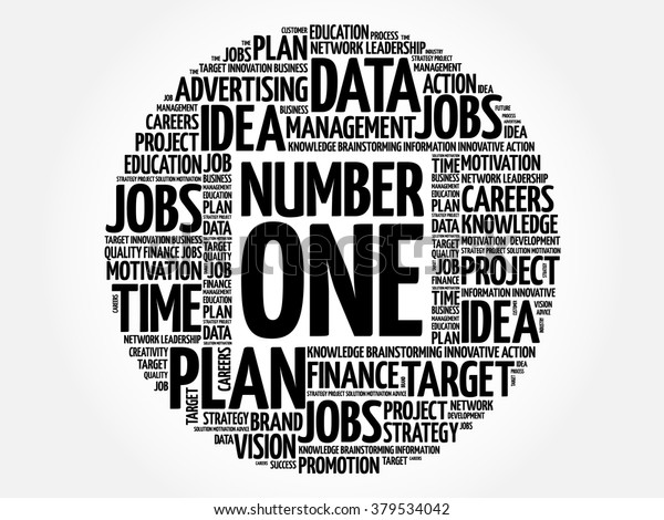 Number One Word Cloud Business Concept Stock Vector (Royalty Free ...