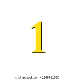 Number 1 Wood Alphabet On White Stock Vector (Royalty Free) 221540173