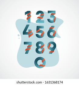 Number Set Design Template Design Banner Stock Vector (Royalty Free ...