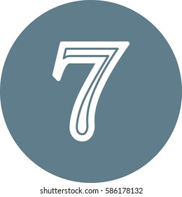 Number Seven Stock Vector (Royalty Free) 586178132 | Shutterstock