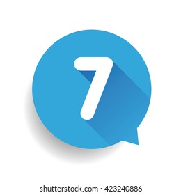 Number Seven 7 Speech Bubble Blue Stock Vector (Royalty Free) 423240886 ...