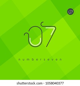 Number Seven Digit 7 Logo Icon: vector de stock (libre de regalías ...