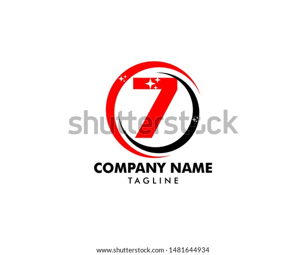 Number Seven Logo Logo 7 Vector Stock Vector (Royalty Free) 1481644934 ...